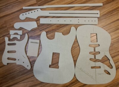 22 Fret Stratocaster Guitar Routing Template Full Set 9mm MR MDF | eBay UK