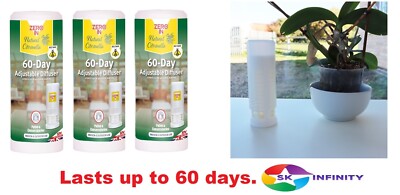 3 x Zero In 60 Day Citronella Diffuser insect Killer indoor Outdoor ...