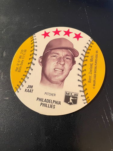 1976 Buckmans MSA Baseball Disc -Jim Kaat - Philadelphia Phillies - HOF ...