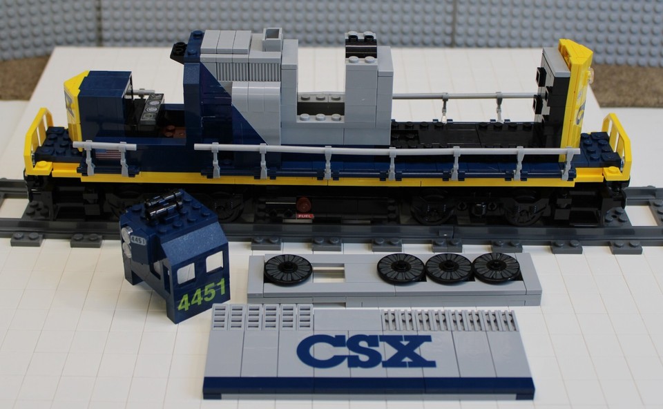 Custom Train CSX GP40 Grey/Dark Blue Version -Engine Read Item ...