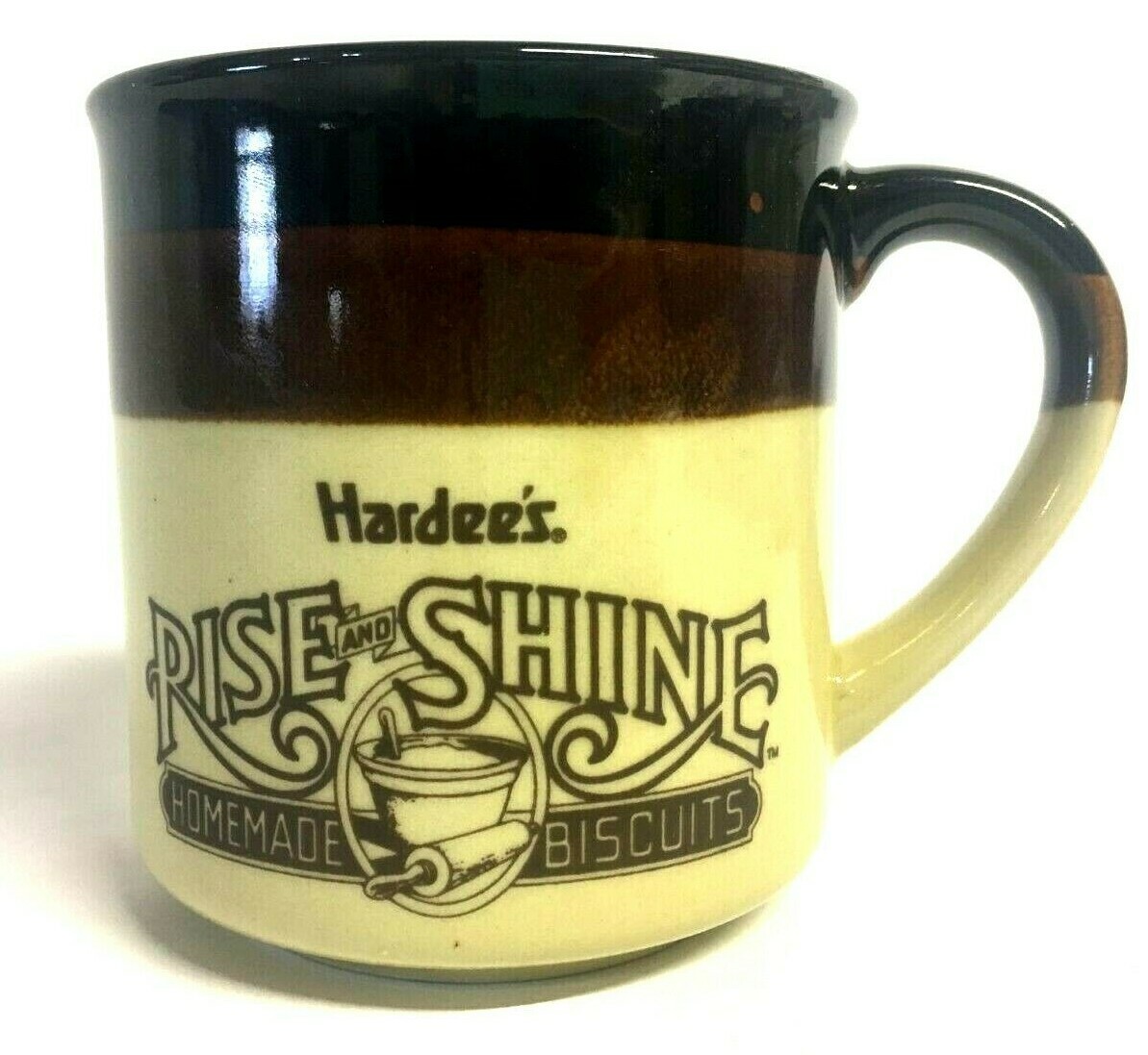 Vtg Hardee's Rise And Shine Homemade Biscuits Coffee Cup Mug 1989 Food ...