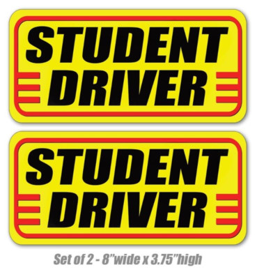 Student Driver Car Sticker Bumper Sticker Decal Label Safety Caution ...