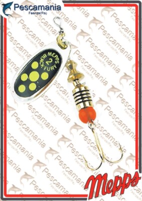 Mepps Spoon Comet black fury argento points jaunes fluò | eBay
