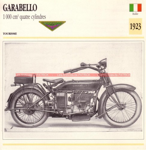 GARABELLO 1000 à 4 cylindres 1923 : Fiche Moto #001776 | eBay