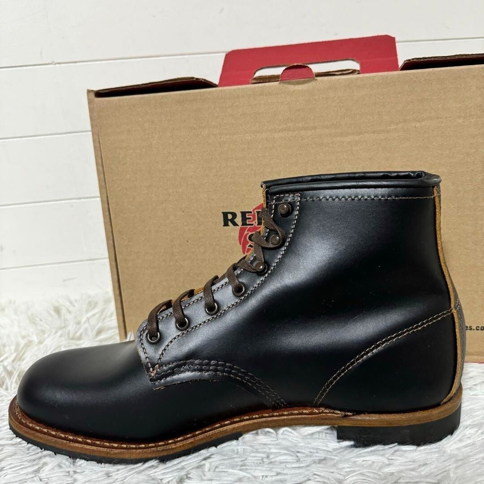 RED WING shoes Style No 9060 BECKMAN FLATBOX Black Klondike Men's Boots ...