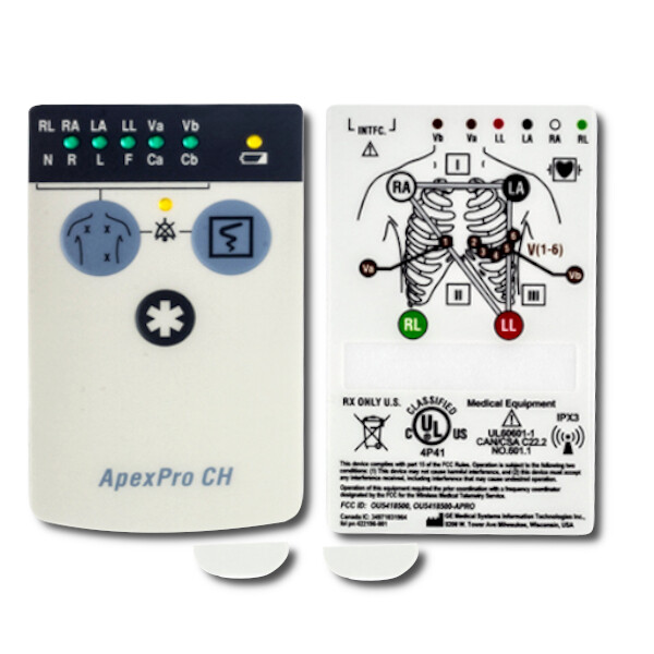 GE ApexPro CH Telemetry Transmitter Front Rear Overlays + ECG Block ...