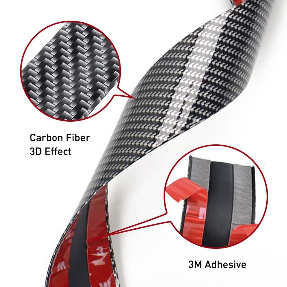 Door Car Vinyl Scuff Sill Plate Sticker Cover Protector Carbon Fiber ...