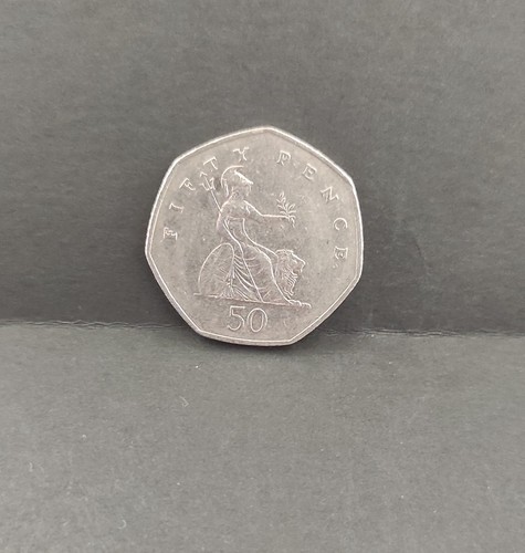 Rare UK 50p Coin - 1997 Britannia Queen Elizabeth II. Circulated | eBay