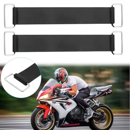 2PCS Motorcycle Battery Strap, Rubber Vehicle Batteries Band Holder ...
