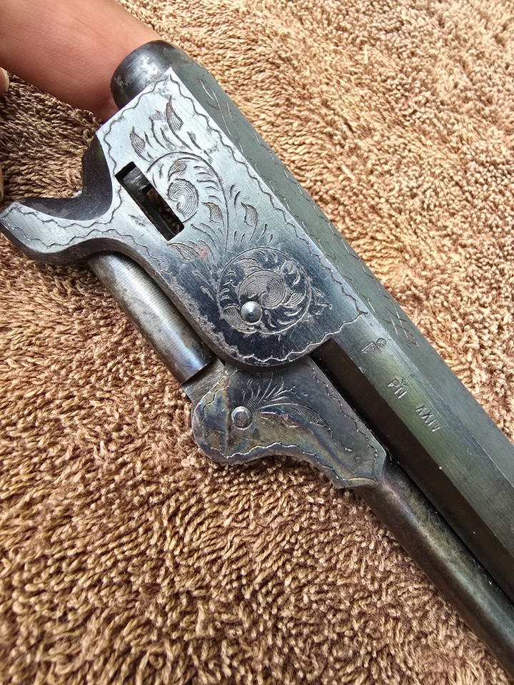 1851 NAVY BLACK POWDER PISTOL BARREL 36 CAL ENGRAVED LOADING LEVER ...