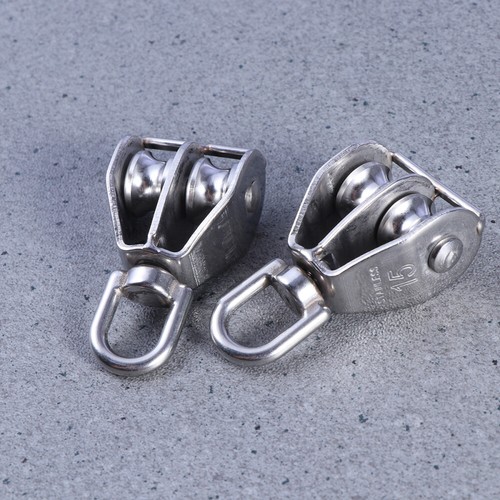 Stainless Steel Pulley Dual Sheaved Pulleys Wheels for Rope Roller | eBay