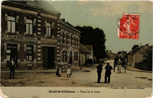 Cpa ak auxi-le-chateau-place de la gare (356203) en vente | eBay