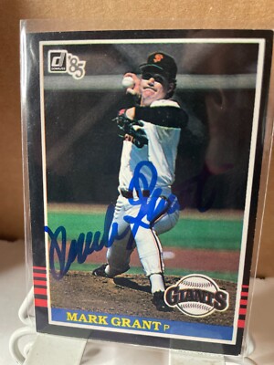 1985 Donruss #601 Mark Grant Giants Signed Auto Autographed | eBay