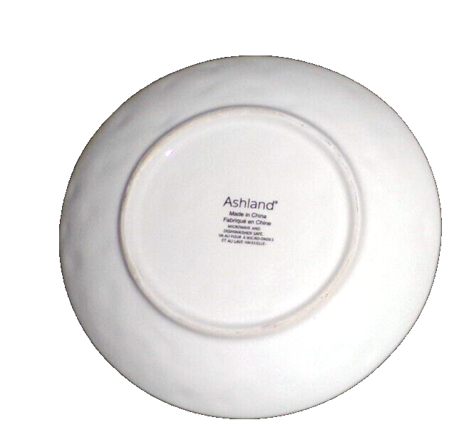 Ashland 8.5" Fall Autumn Pumpkin Gourd Food Safe Plate Dessert White ...