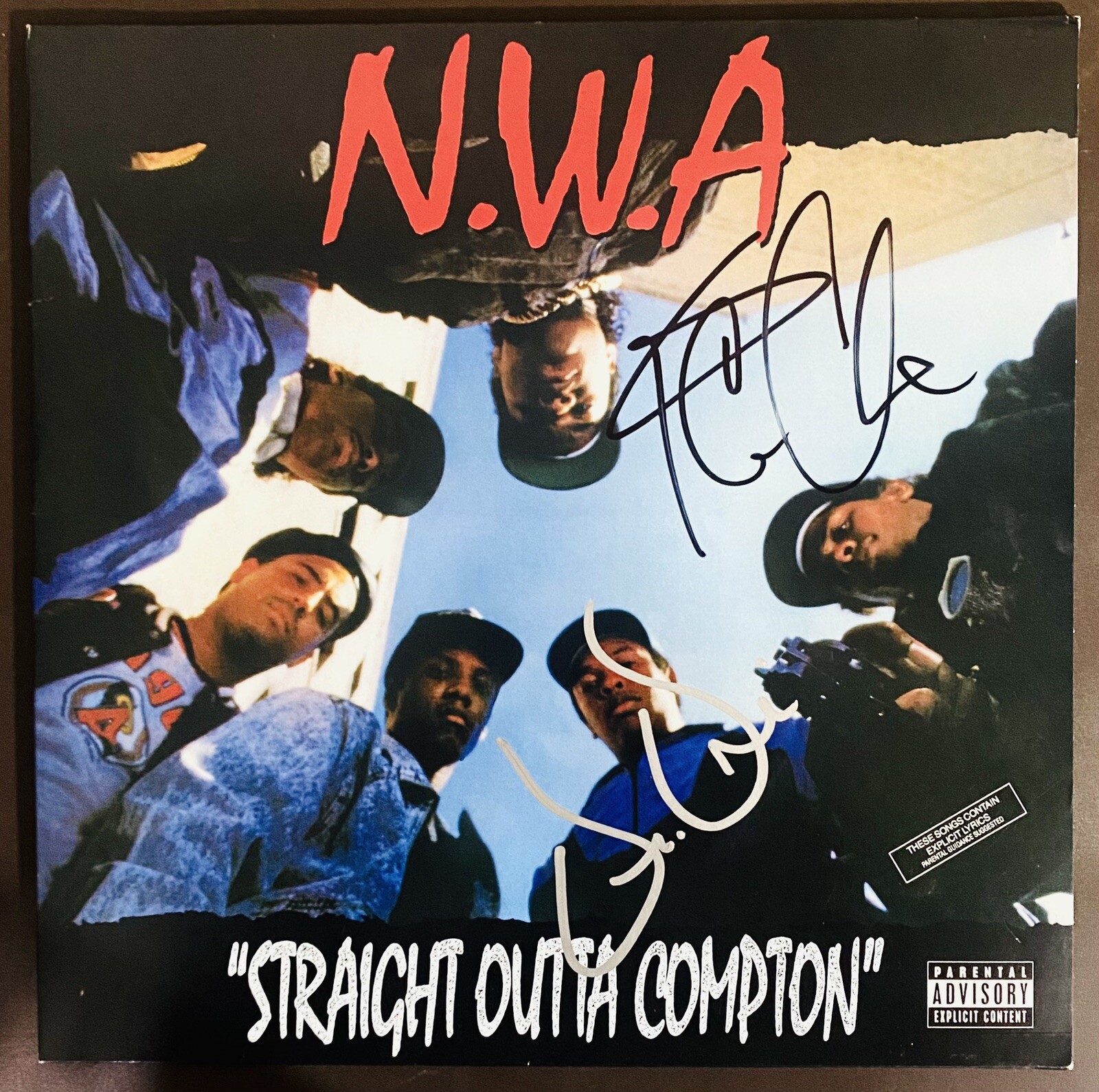 DR DRE ICE CUBE Signed N.W.A NWA STRAIGHT OUTTA COMPTON Album Vinyl LP ...