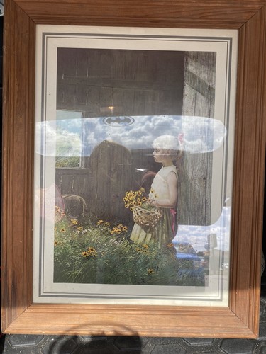 Vintage Adolf Sehring A Summer Daydream Framed Lithograph Wall Art ...