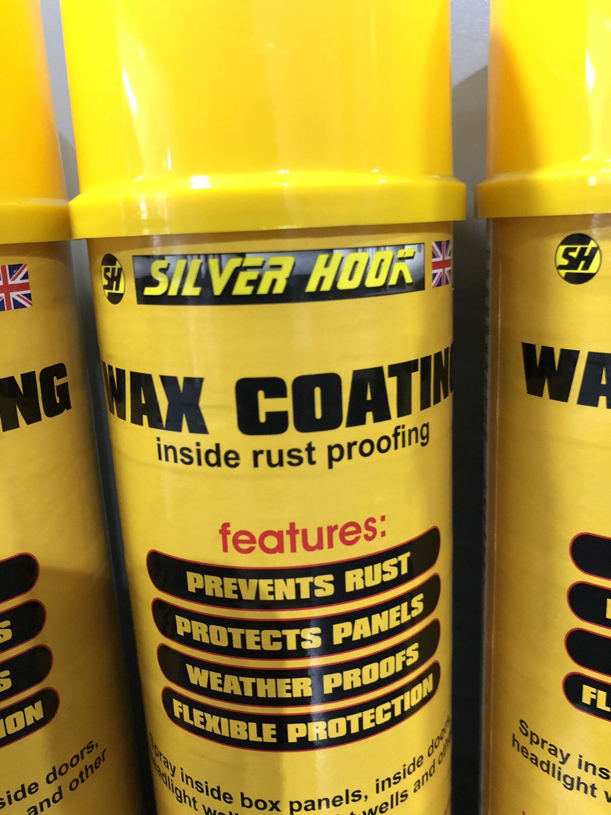 4X SILVER HOOK CLEAR WAX COATING WAXOYL SPRAY RUST PROOFING FOR CARS ...