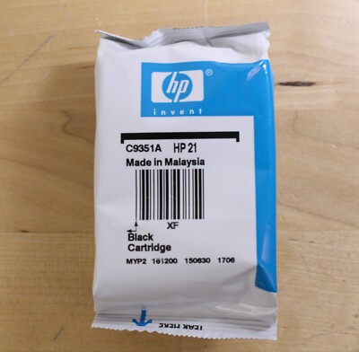 NEW Genuine HP 21 Black Ink Cartridge OEM C9351A | eBay