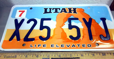 Utah License Plate , expired 2007, Life Elevated, delicate Arch design ...