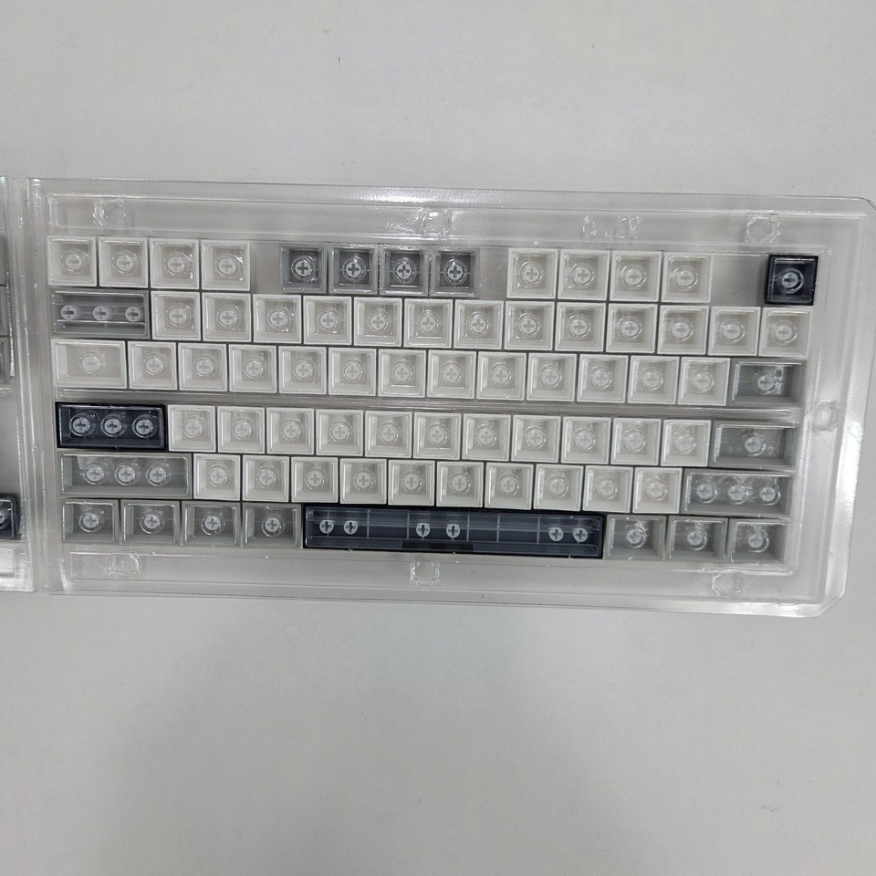 Womier Shine through Keycaps, PBT Keycaps 60 65 75 100 Percent - Grey ...