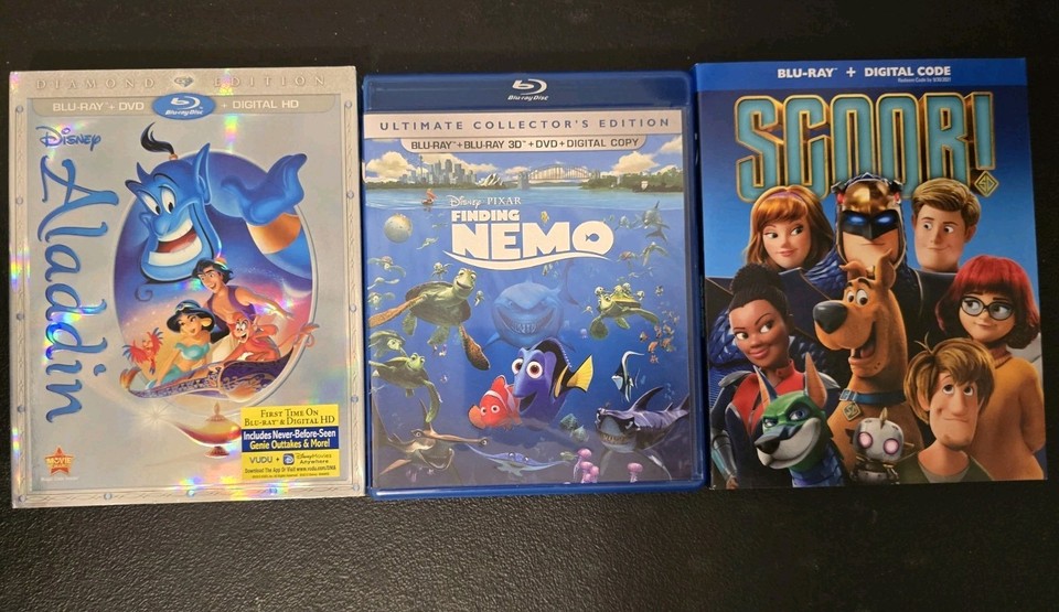 Disney DVD Blu-ray 3D Bundle Of 11 Tangled Moana Toy Story Dumbo ...