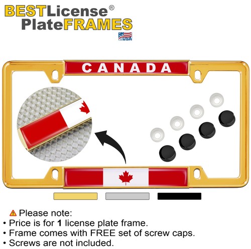 Car 4-hole Metal License Plate Frame - Canadian Flag | eBay
