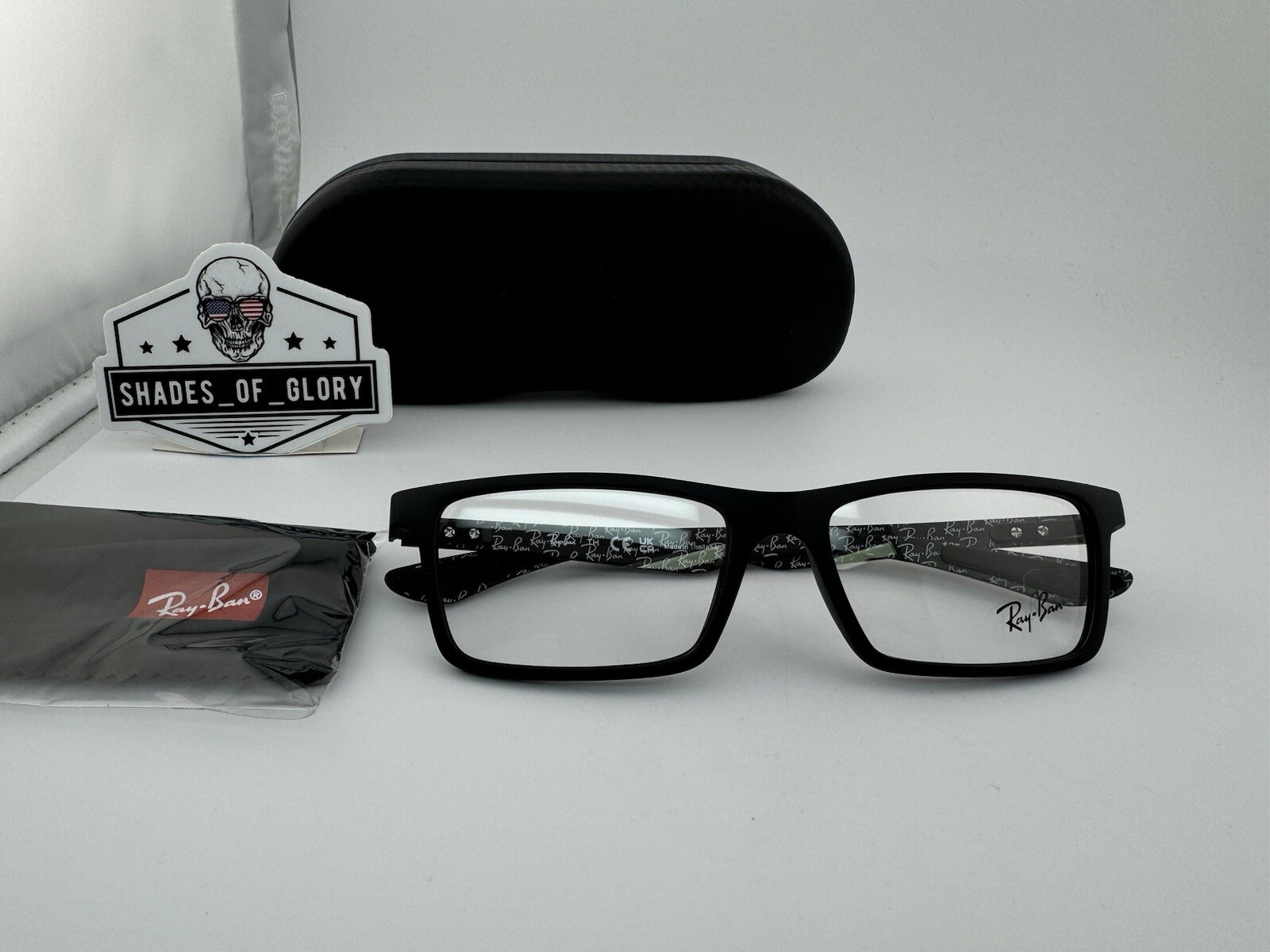 RAY-BAN RB8901 5263 DEMI GLOSS BLACK EYEGLASSES FRAMES AUTHENTIC 55MM ...