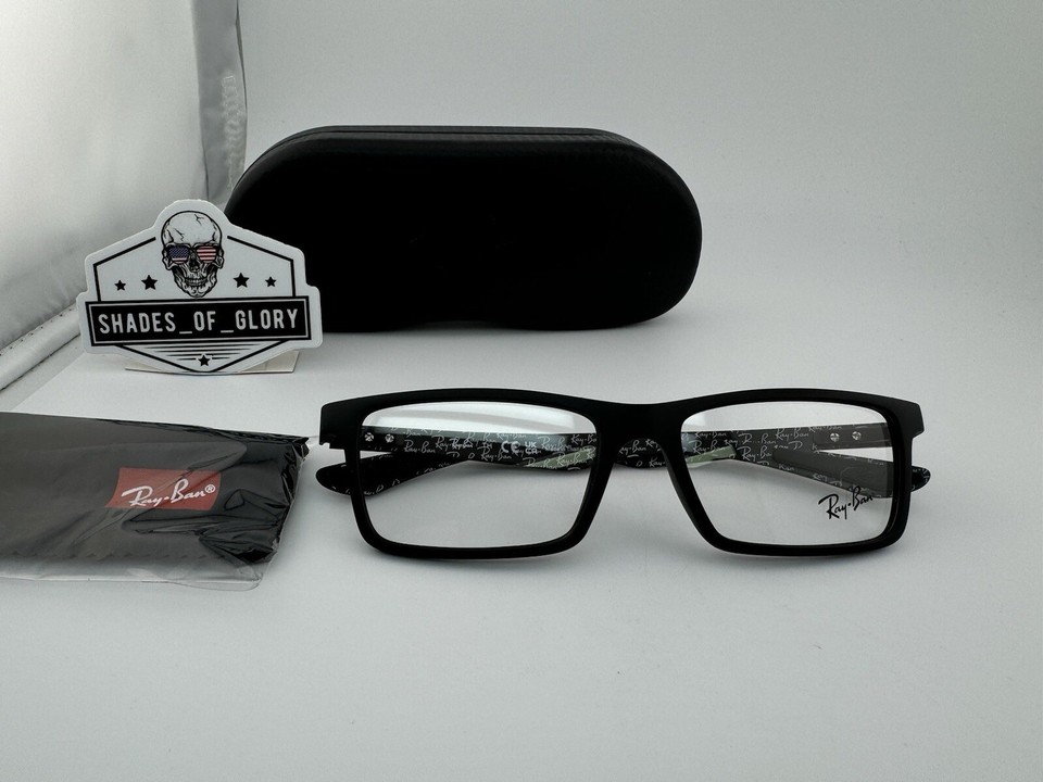 RAY-BAN RB8901 5263 DEMI GLOSS BLACK EYEGLASSES FRAMES AUTHENTIC 55MM ...