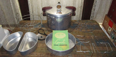 Vintage 16 Qt NATIONAL PRESSURE COOKER-CANNER # 5 w Accessories ...