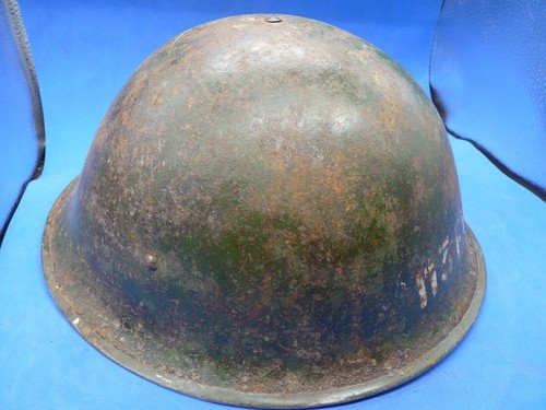 Original WW2 British / Canadian Army Mk3 High Rivet Turtle Army Helmet ...