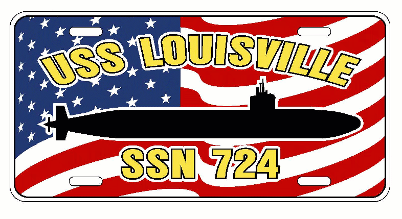 USS LOUISVILLE SSN 724 License Plate U S Flag Car Truck RV U S Navy ...