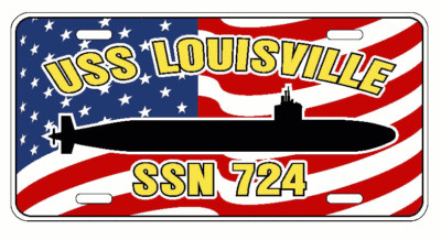 USS LOUISVILLE SSN 724 License Plate U S Flag Car Truck RV U S Navy ...