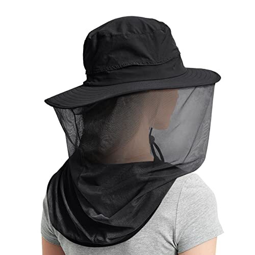 Head Net Hat - Safari Hat Sun Hat Bucket Hat Fishing Hat with Netting ...
