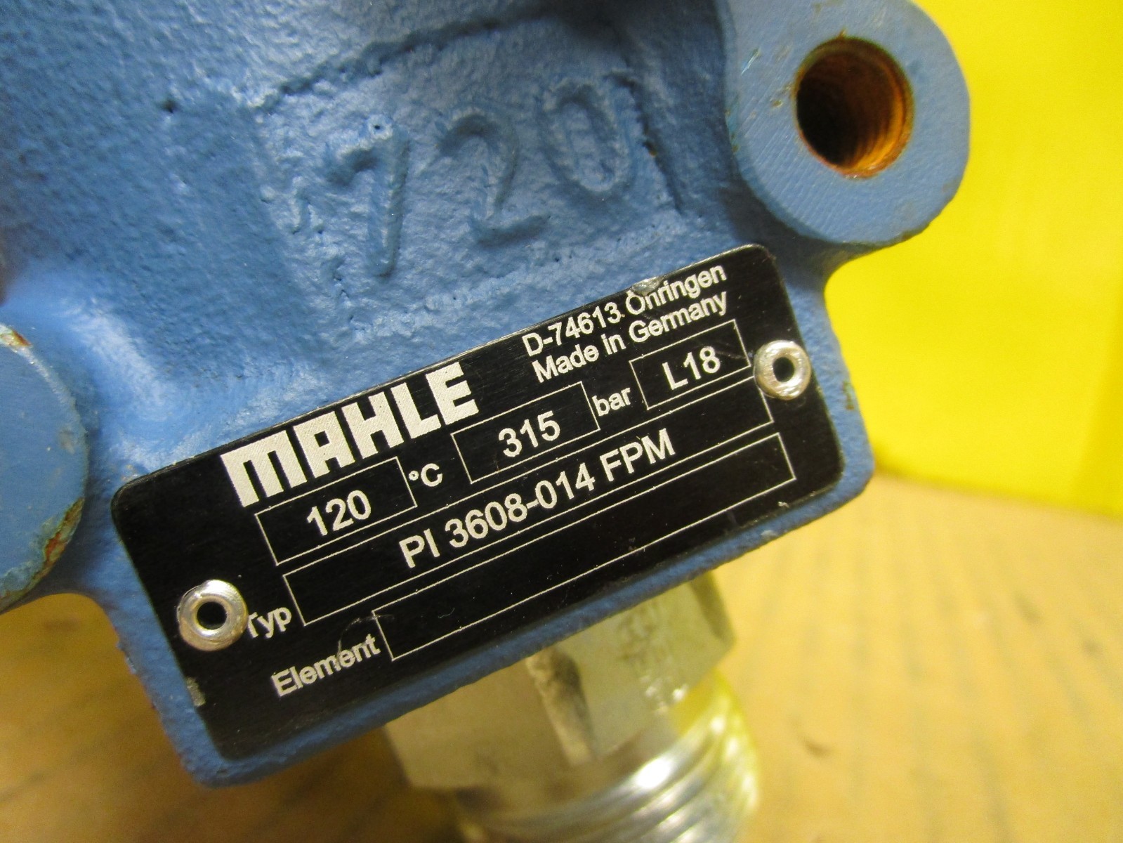 SCA MAHLE HYDRAULIC PRESSURE FILTER HOUSING 0710.0027 PI 3608-014 FPM ...