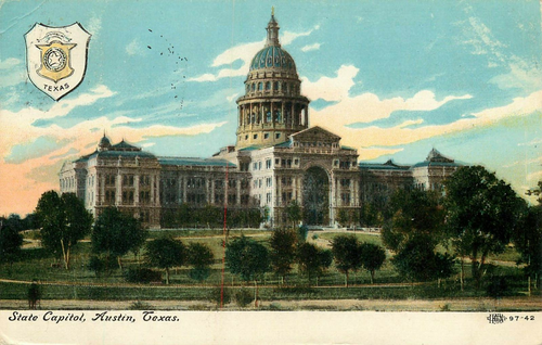 Postcard State Capitol Building Austin Texas Crest Divided C.1911 | eBay