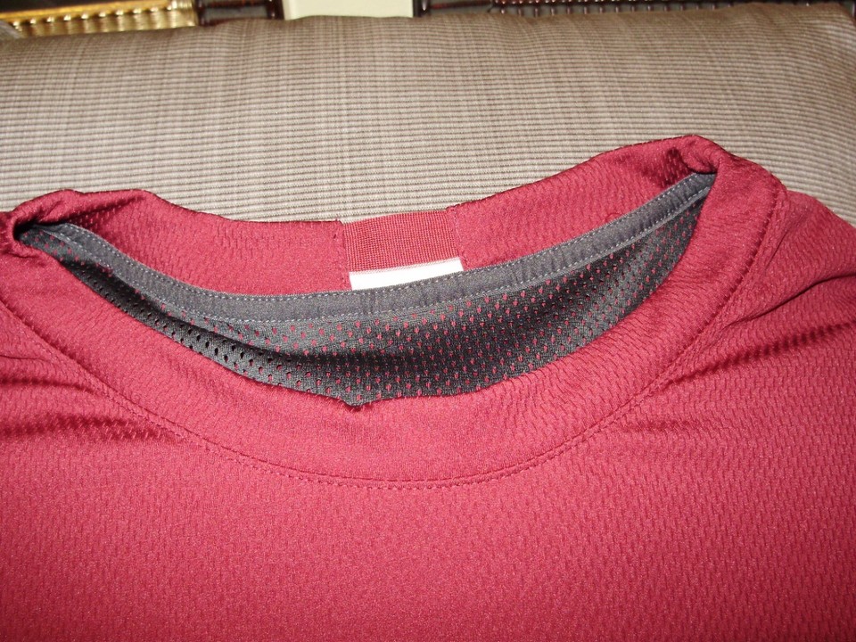 NIKE Dri-Fit CI4766-610 Mesh Cardinal Crew Pullover L/S Top Shirt Men ...