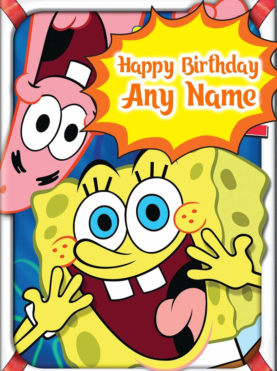 Spongebob Happy Birthday Card
