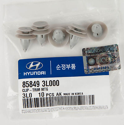Genuine (5PC) Clip - Trim MTG Gray 85849-3L000 - for Hyundai Kia | eBay
