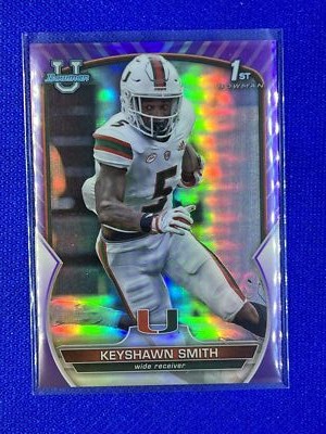 2022 Bowman Chrome University Keyshawn Smith Purple Refractor | eBay