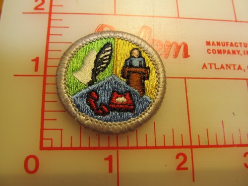 COMMUNICATIONS merit badge plastic backed patch (oP) | eBay