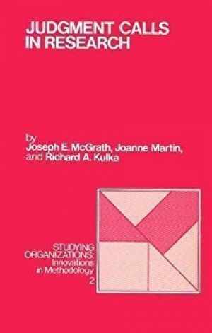 Judgment Calls in Research - Paperback, by McGrath Joseph Edward - Good ...