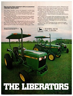 1990s John Deere Compact Tractors - Original Print Advertisement (11in ...
