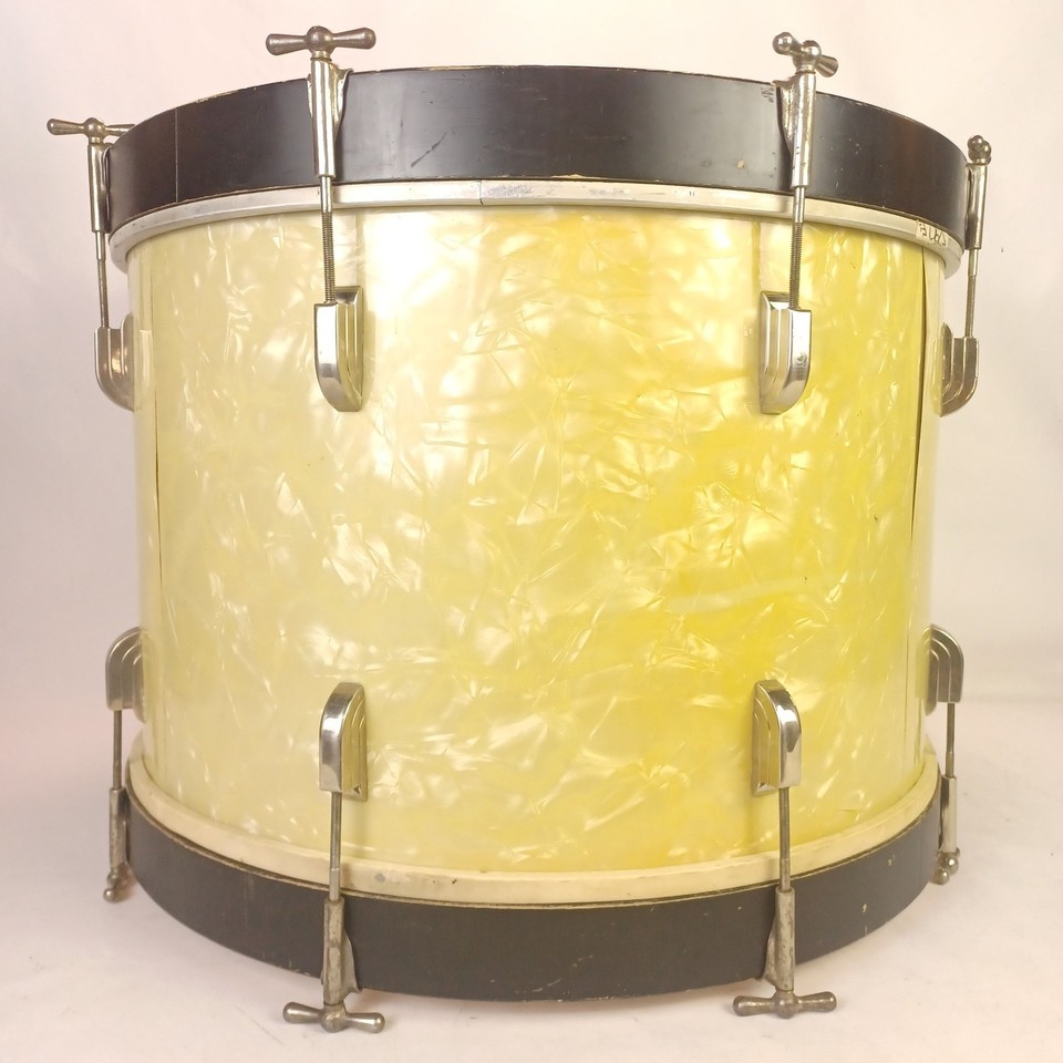 Leedy&Ludwig 14x22"Jan-1953 WMP 3Ply Jasper Bass Drum Vintage White ...