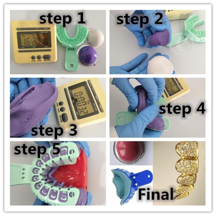 ® 5 Sets Silicone Molding Impression Putty Fast Setting Rubber Putty ...