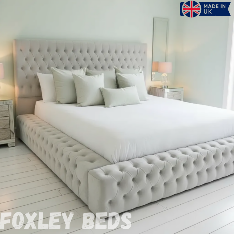 Foxley Chesterfield Plush Velvet Ambassador Bed Frame | With/Without ...