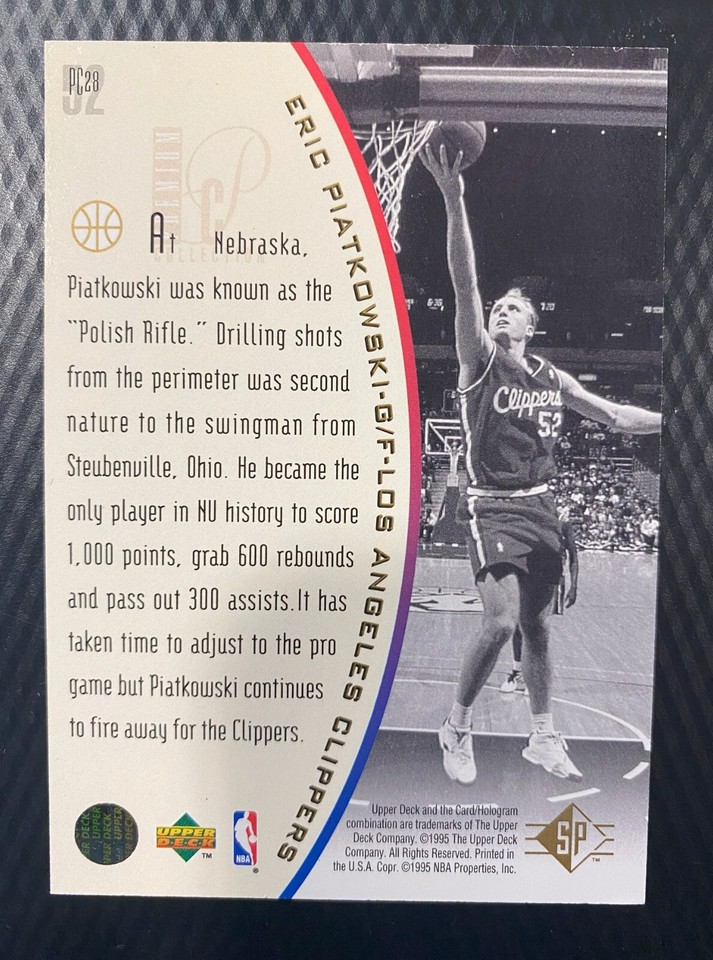 HOLOGRAM - Eric Piatkowski 1995 SP Basketball Premium Collection #PC28 ...