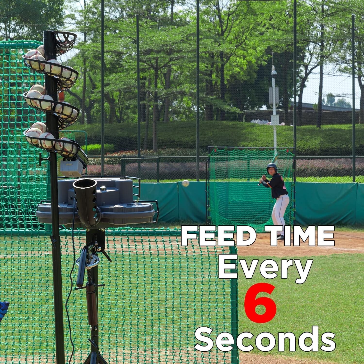 Automatic Baseball Pitching Machine Feeder and Soft Toss Train 777BH B ...