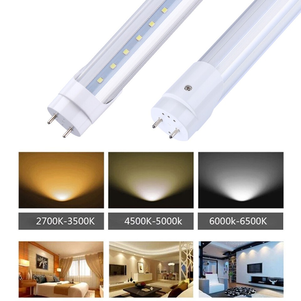 100Pcs 22W 4FT Led Tube Light 4 Foot Led Shop Light T8 G13 Dual-end ...
