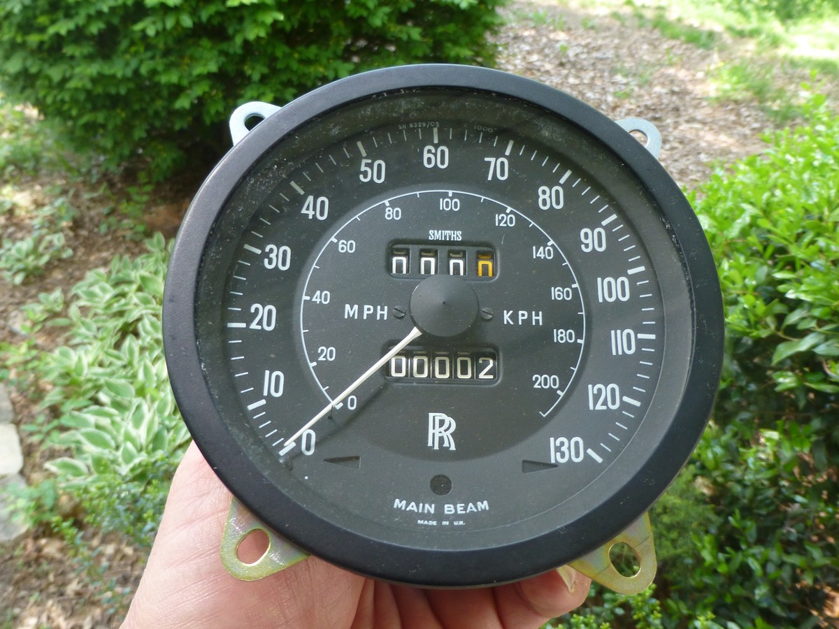 1910 Rolls Royce Speedometer Bespoke White Instrument Dials With