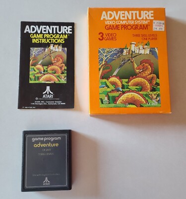 Adventure Atari 2600 Complete with Box Manual & Game Tested Works CIB ...